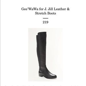J. Jill | Shoes | J Jill Gee Wawa Leather And Stretch Tall Boots 75 ...